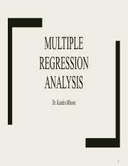 Understanding Multiple Regression Analysis Definition Types Course