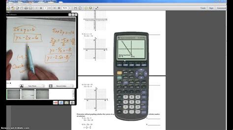 how to use your graphing calculator to solve systems of equations problems youtube