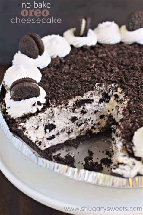 No Bake Oreo Cheesecake Shugary Sweets