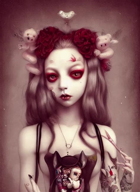 Pop Surrealism Lowbrow Art Realistic Cute Skateboard Stable