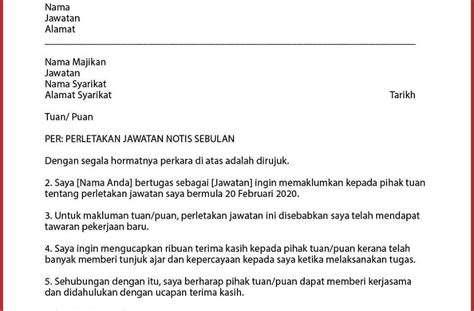 Contoh Offer Letter Kerja Bahasa Melayu 13 Contoh Cover Letter