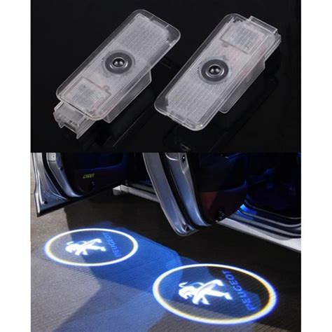 PEUGEOT Installation facile Porte voiture Logo à LED Logo projecteur