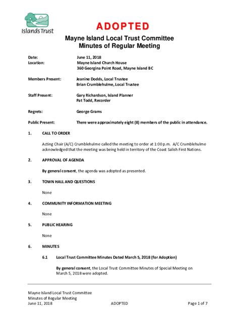 Fillable Online Islandstrust Bc Fillable Online Islandstrust Bc Mayne