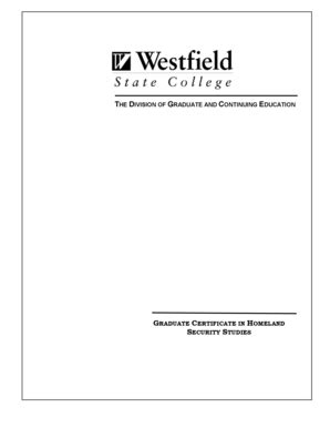 Fillable Online Westfield Ma Homeland Security Certificate Westfield