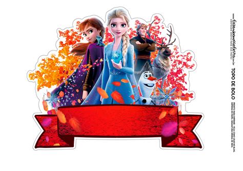 Topo de bolo Frozen 2 Fazendo a Nossa Festa Bolo frozem Decoração