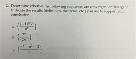 solved determine whether the following sequences are