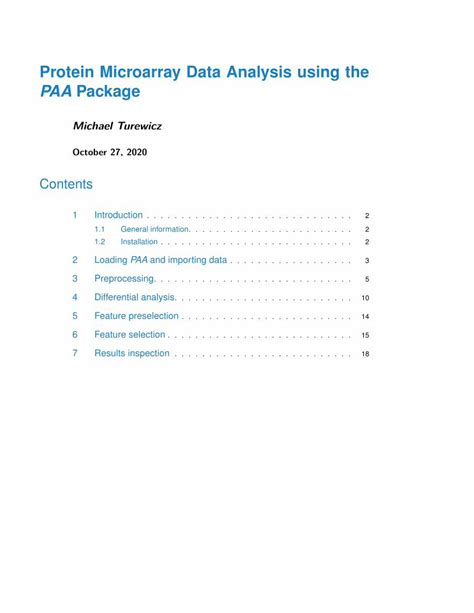pdf protein microarray data analysis using the paa package dokumen tips