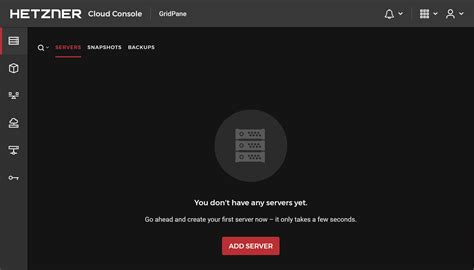 provision a hetzner server using our custom server option gridpane