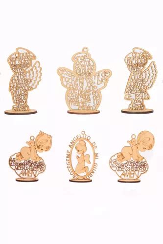 50 Cruz Mdf Ángel Personalizado 10 Cm Recuerdo Bautizo Mader Meses