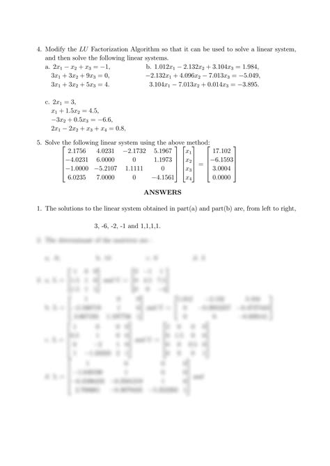 solution implementation of the methods for linear matrix systems in matlab gauss elimination