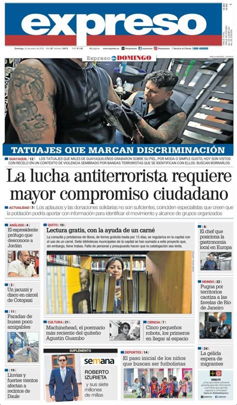 Periódico Expreso Ecuador Periódicos de Ecuador Edición de domingo