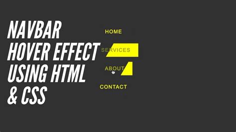 Simple Quick Navigation Bar With Hover Effect Using HTML CSS YouTube