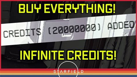 Starfield Unlimited Credits Cheat Code Console Command Modded Youtube