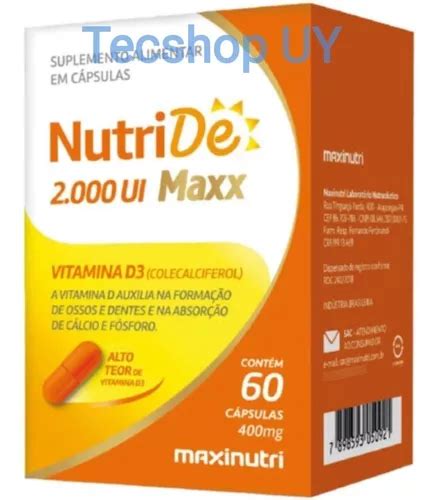 Vitamina D Colecalciferol Ui Capsulas Meses Sin Intereses