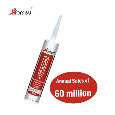 Homey 280ml Clear Windows Acetic Acetoxy Glass General Purpose Gp