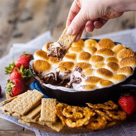 S Mores Dip Recipe No Campfire Required Baking A Moment Oven Smores
