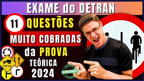 Simulado do DETRAN 2024 11 Questões do EXAME teórico do DETRAN PROVA