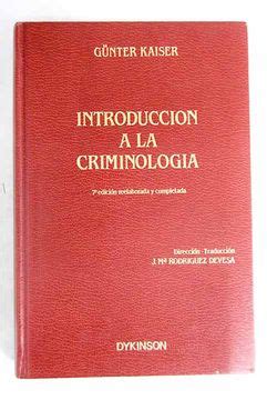 Libro Introducción a la criminología De Kaiser Gunter Buscalibre