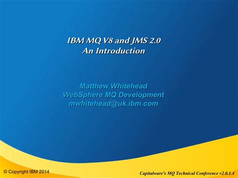 PDF IBM MQ V8 And JMS 2 0 An Introduction JMS 2 0 Prereqs Use
