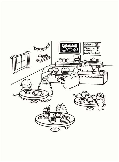Pusheen Jugando Al Juego Para Colorear Imprimir E Dibujar
