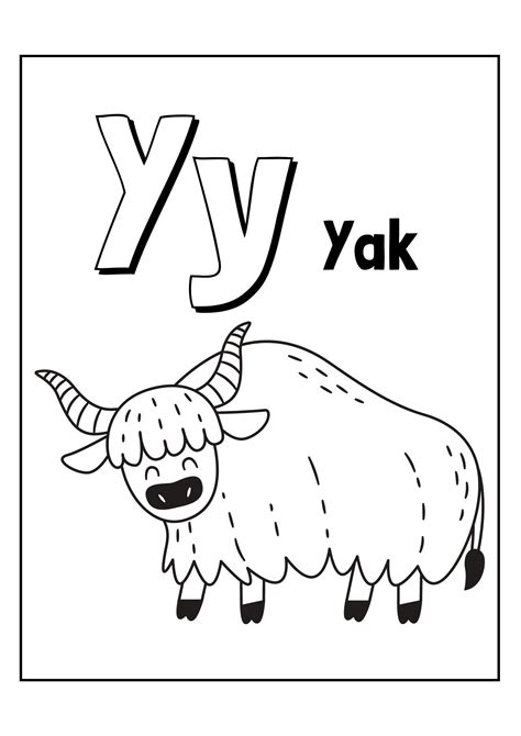 Yak Portada Para Colorear Alphabet Preschool Preschool Names