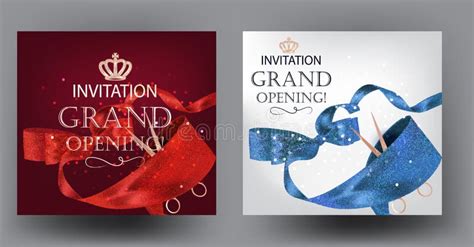 La Tarjeta Elegante De La Invitación De La Gran Inauguración Con El