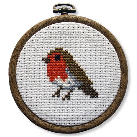 Robin Cross Stitch Kit Beginners Counted Cross Stitch Christmas