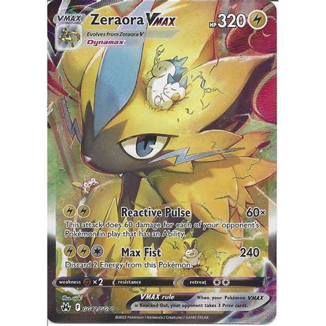 Pokemon Trading Card Game Gg Gg Zeraora Vmax Rare Ultra Card
