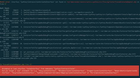 Installation Of Sentry Sentry Symfony Package In Version 4 1 With