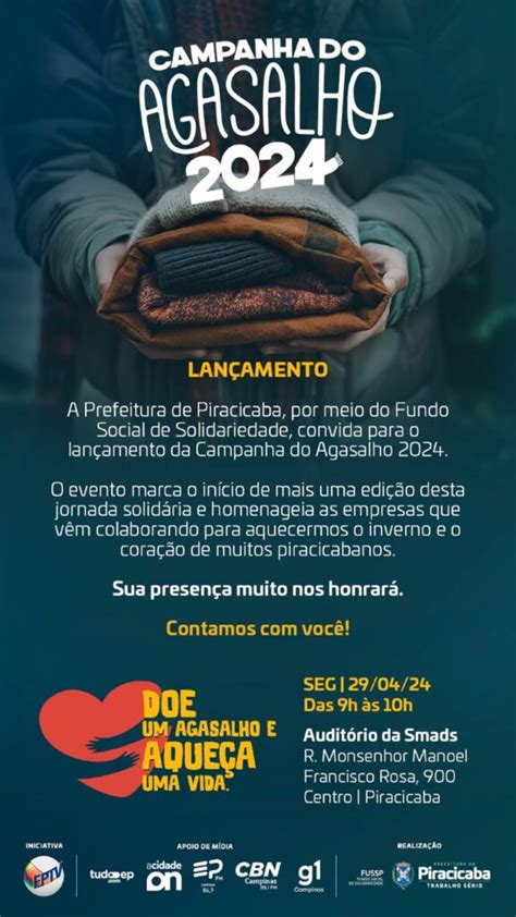 Prefeitura Abre Campanha Do Agasalho 2024 Na Segunda 29 04 Evento