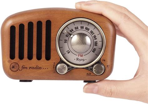 Prunus J Retro Bluetooth Speaker Fm Portable Radio Wooden Vintage