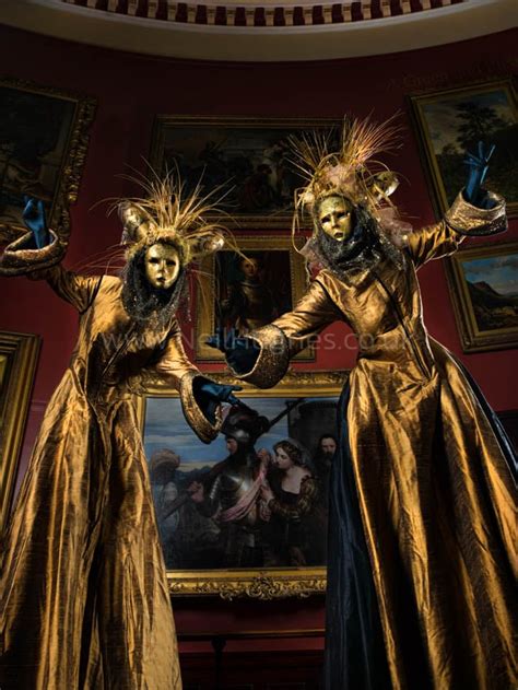 Golden Masquerade Stilt Walkers Two Costumes Available Neil Hughes