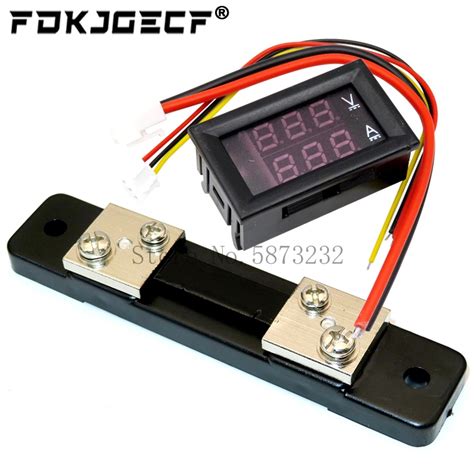 Mini Digital Voltmeter Ammeter DC 0 100V 50A Volt Voltage Current