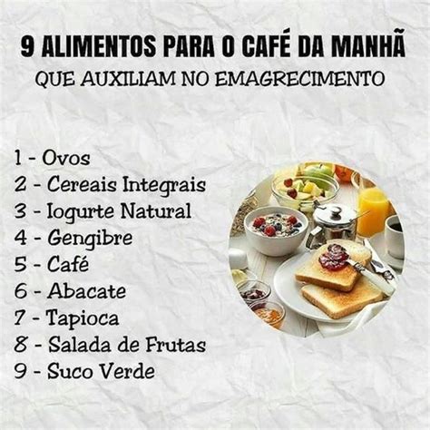 Confira os 9 alimentos para vc ter um café saudavel perder peso marque
