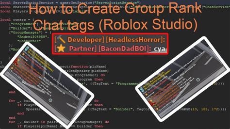 How To Create Roblox Chat Tag For Group Role Roblox Studio Tutorial