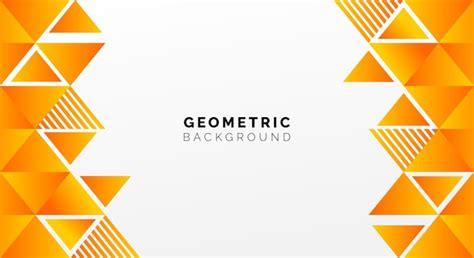 Fundo geométrico vetor laranja Vetor Premium