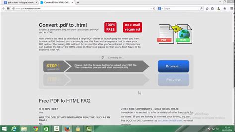 convert pdf to html website youtube