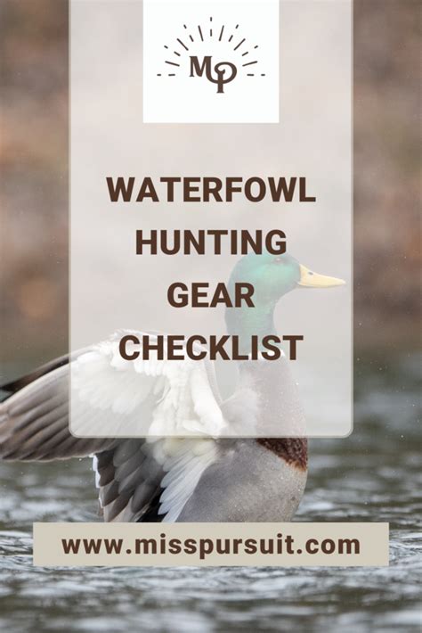 Waterfowl Hunting Gear Checklist With Printable