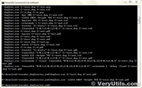 convert dwg to pdf from command line using veryutils dwg to pdf converter command line