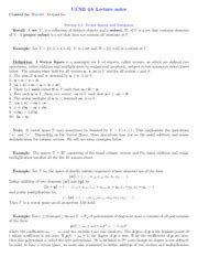 Chapter 4 Linear Algebra Notes UCSB 4A Lecture Notes Created By
