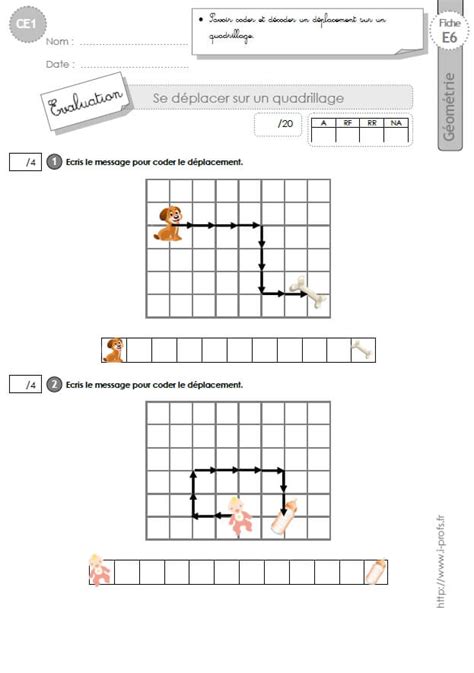Ce Evaluation Se D Placer Sur Un Quadrillage En Ce Cycle