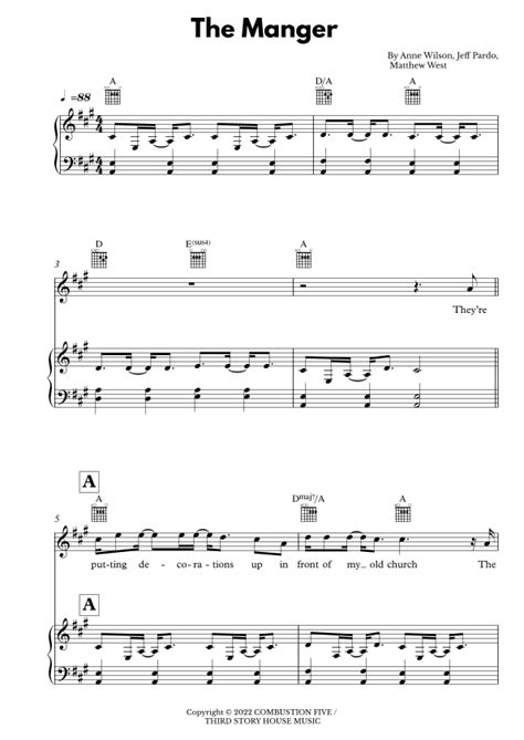 The Manger Arr Ad Music Von Anne Wilson Josh Turner Noten Zum