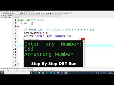 C Program To Check A Number Is Armstrong Or Not Learn Coding Youtube