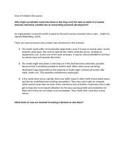 Econ 101 Week 6 Discussion Docx Econ 101 Week 6 Discussion Why Might