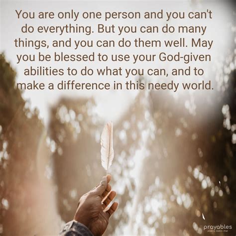 Blessing One Person Prayables