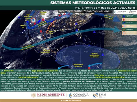 El SMN prevé lluvias fuerte en Baja California y Chiapas