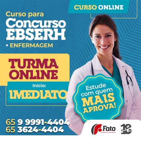 Ebserh Espec Fico P Enfermagem Online Fato Cursos E Concursos