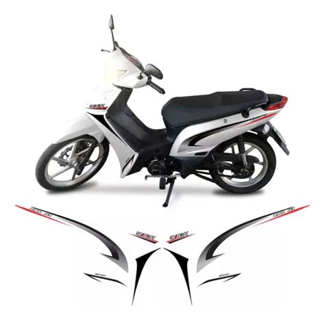 Kit Adesivos Faixa Shineray Cc Jet Sport Branca Completo