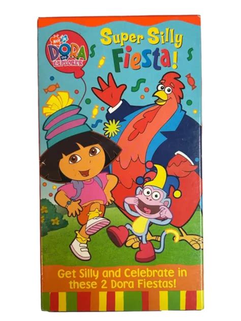 Nick Jr Dora The Explorer Super Silly Fiesta Vhs Video Tape Nickelodeon