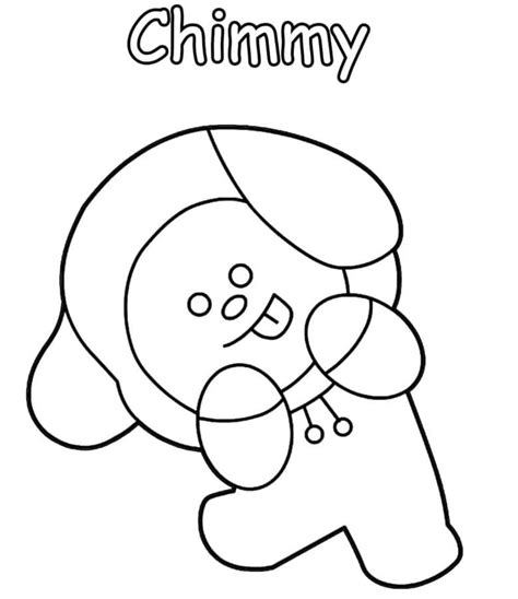 Dibujos De Chimmy De BT21 Para Colorear Para Colorear Pintar E